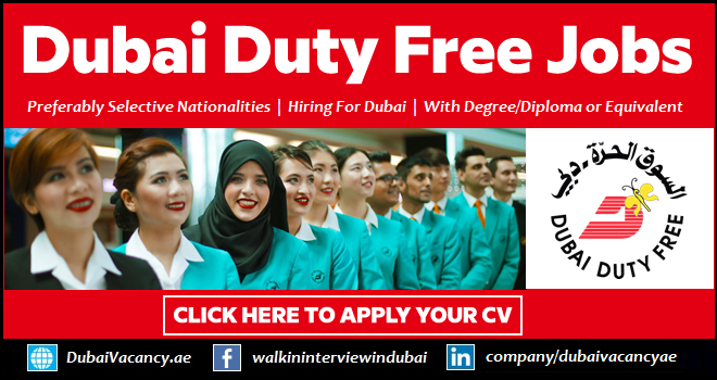 Dubai Duty Free Careers 2025 For Multiple Opportunities